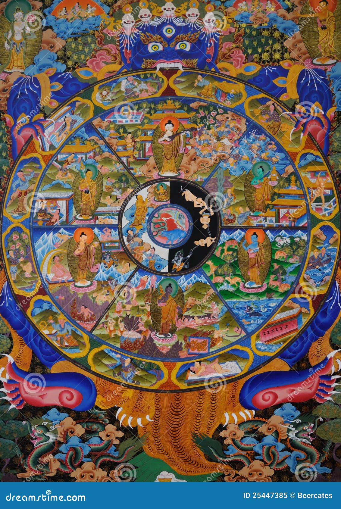 Pattern of thanka stock image. Image of pattern, handicraft - 25447385