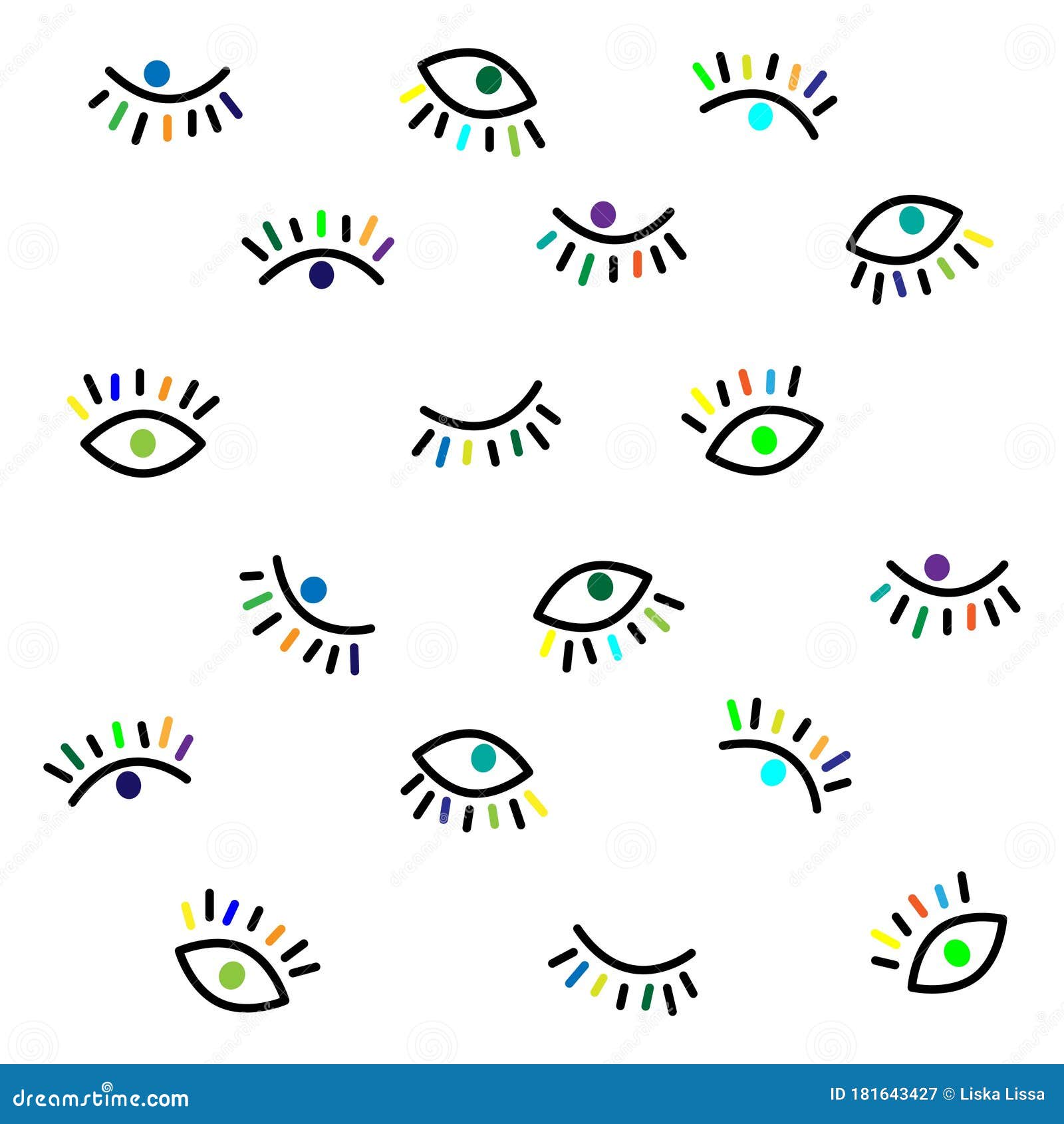 Pattern with third eye stock illustration. Illustration of background ...