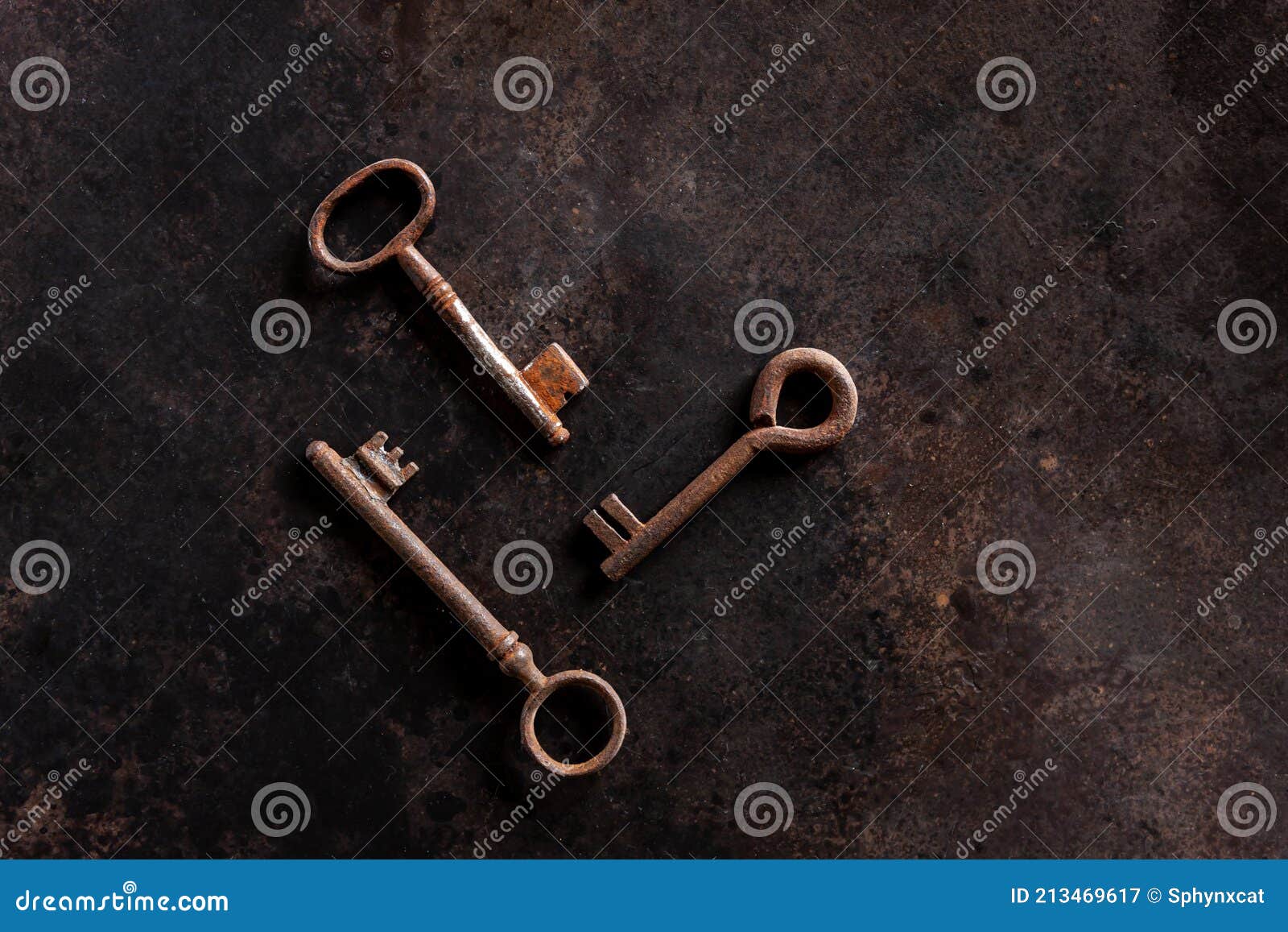 Pattern of Three Antique Keys Stock Image - Image of house, pattern ...