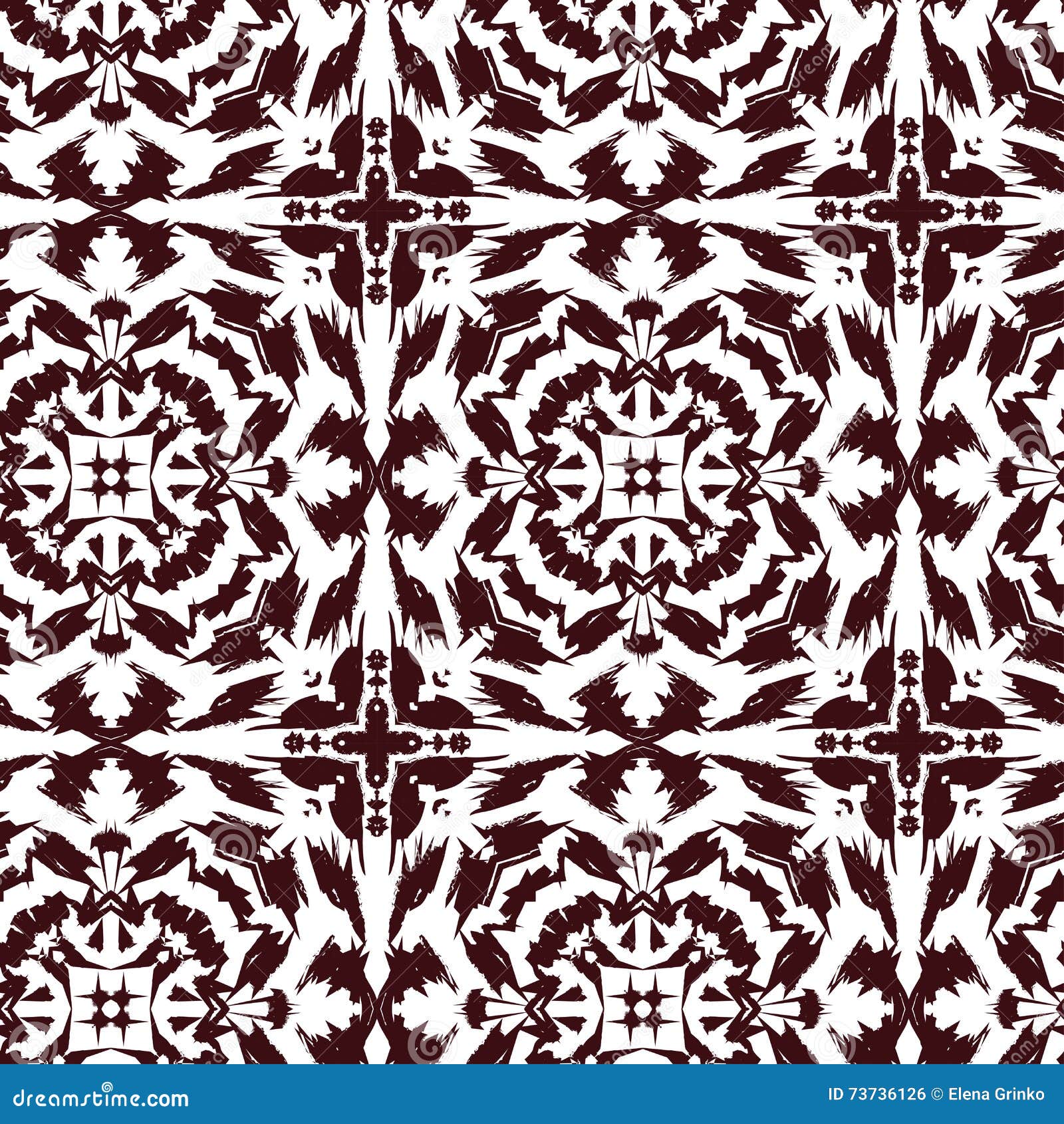 Pattern Tiger Flower Spikes Stock Vector - Illustration of clothing ...