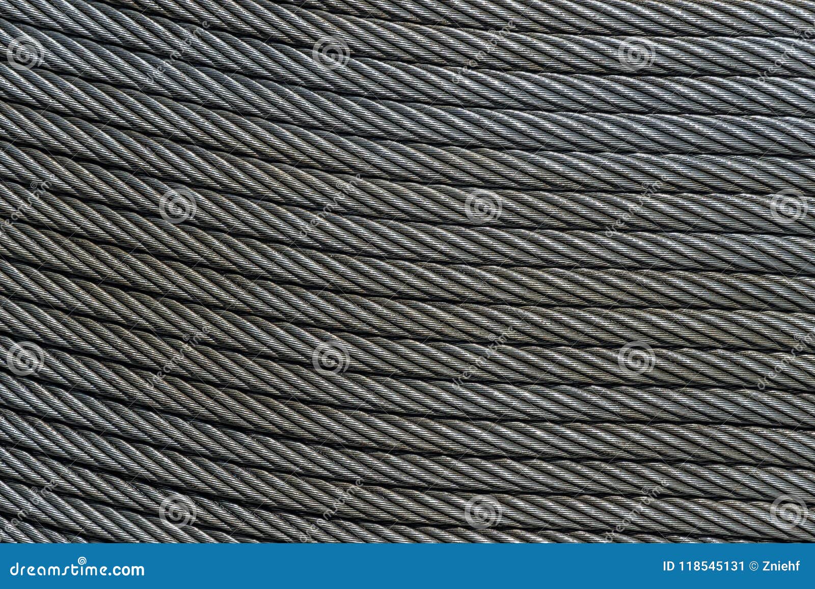 Pattern of a Tightly Folded New Steel Cable Arranged in Parallel in ...