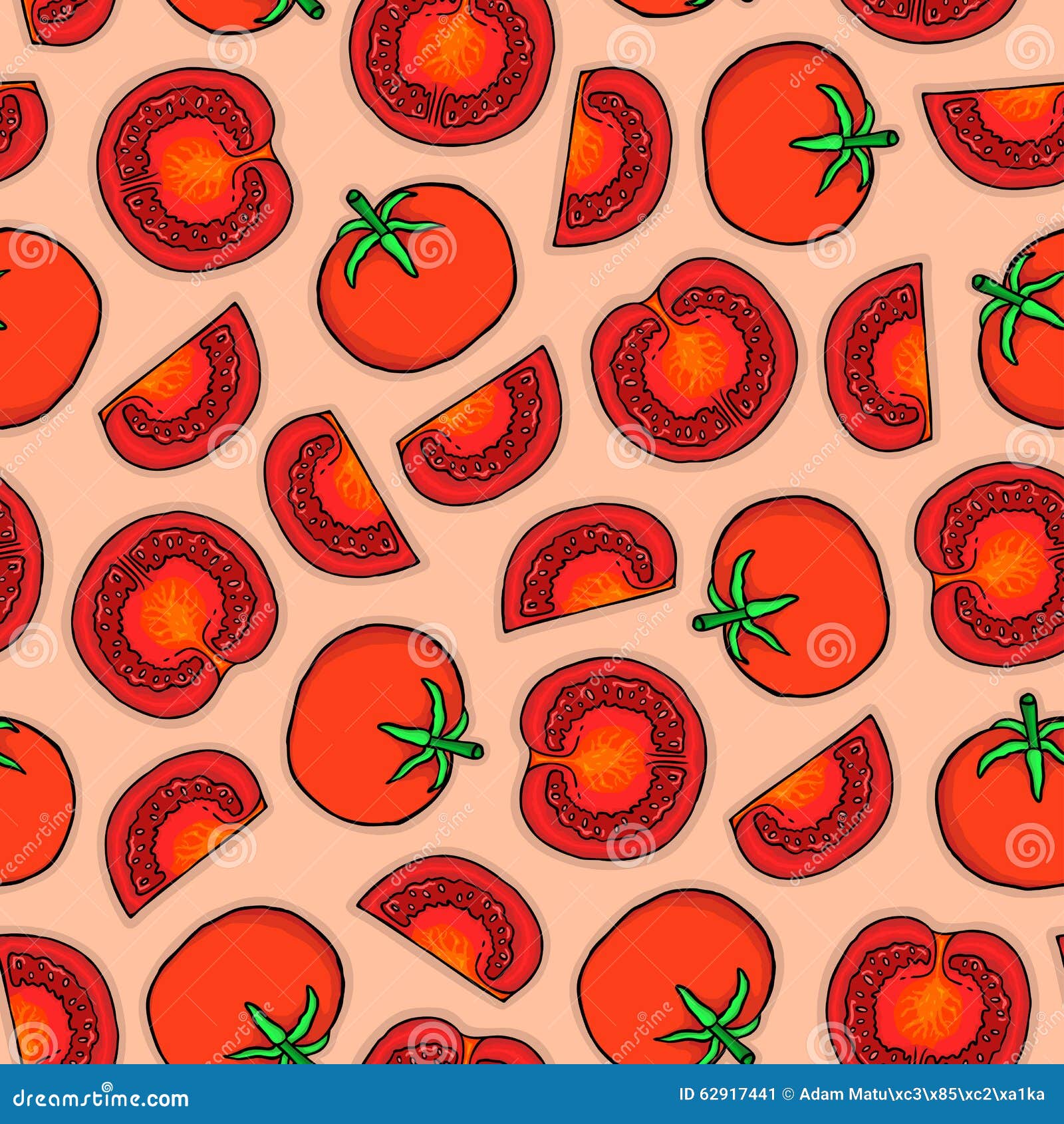 Pattern of tomatoes stock vector. Illustration of agriculture - 62917441