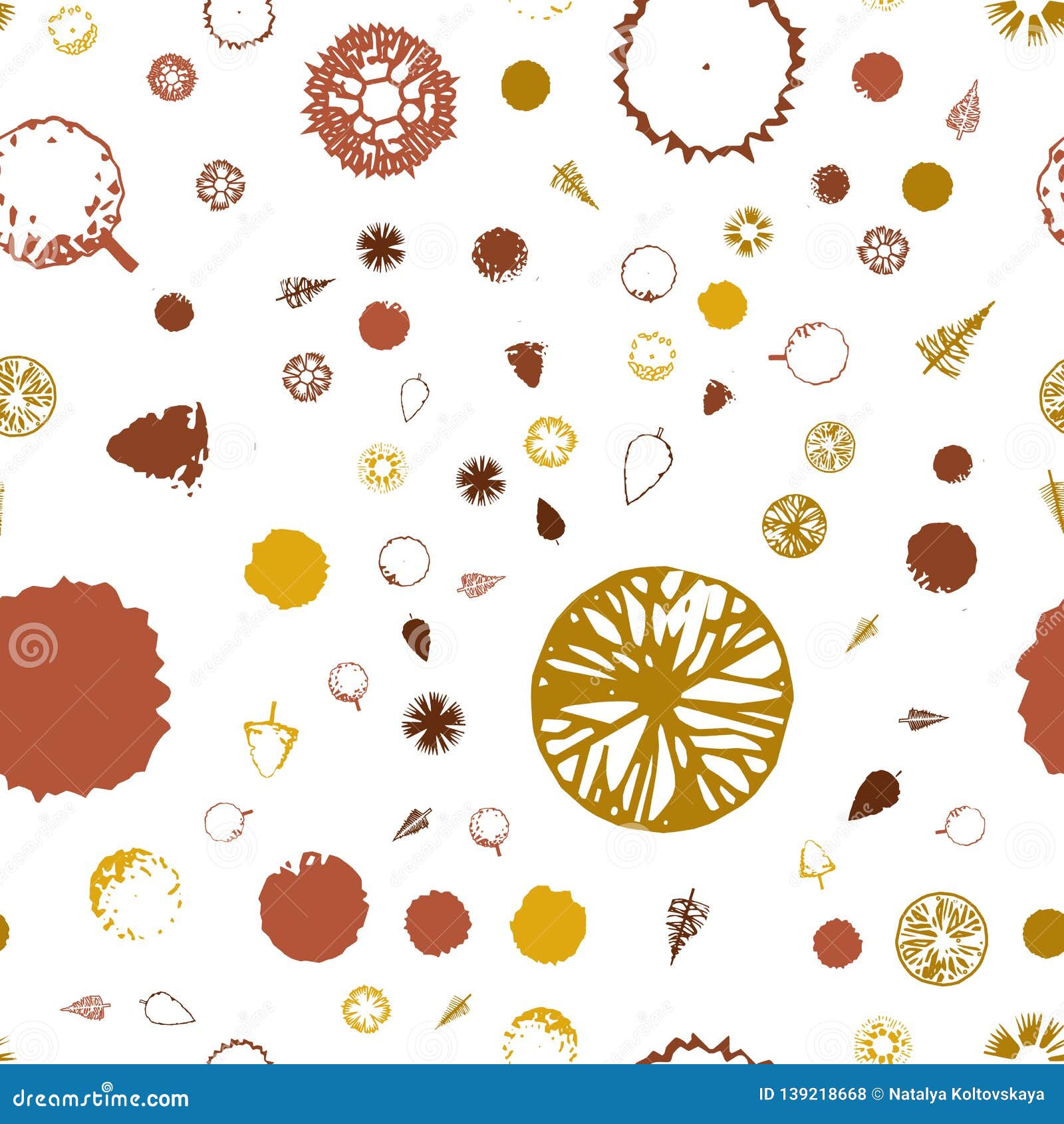 Pattern with Topographic Trees Icons. Vector Streamless Pattern Stock ...