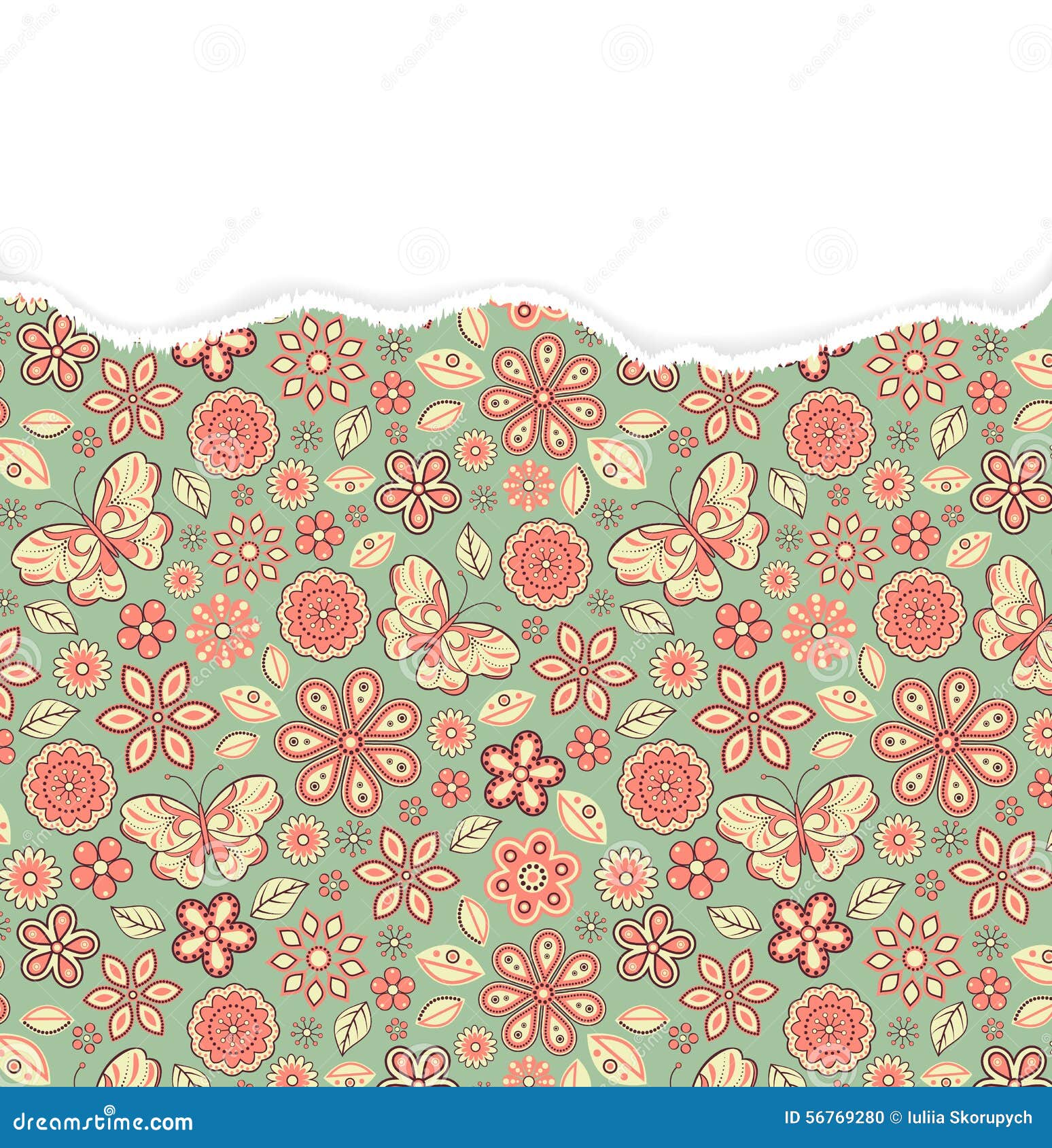 Pattern with torn paper stock vector. Illustration of elements - 56769280