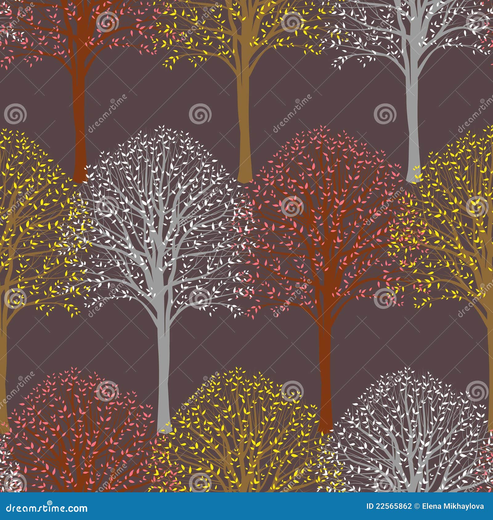 Pattern with trees stock vector. Illustration of texture - 22565862