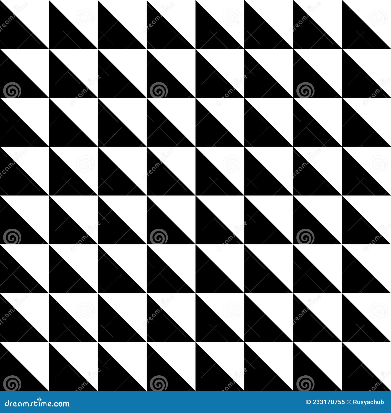 Pattern Triangle Black White Seamless Stock Vector - Illustration of ...