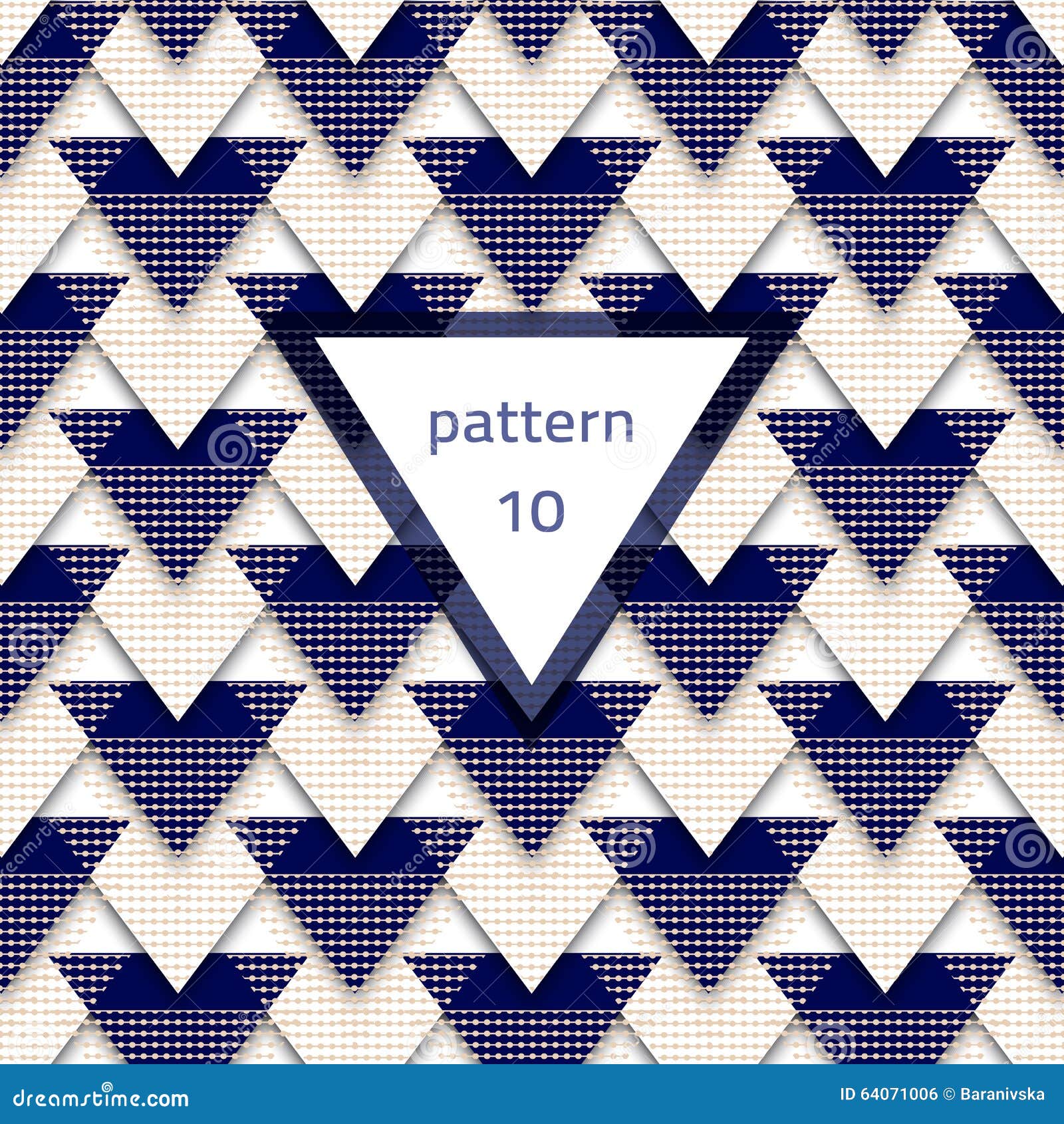 Pattern Triangle Blue White Stock Vector - Illustration of fashion ...