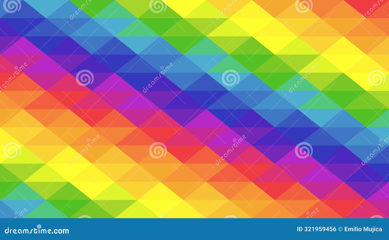 Pattern of Triangles and Squares in Different Colors Like a Rainbow ...