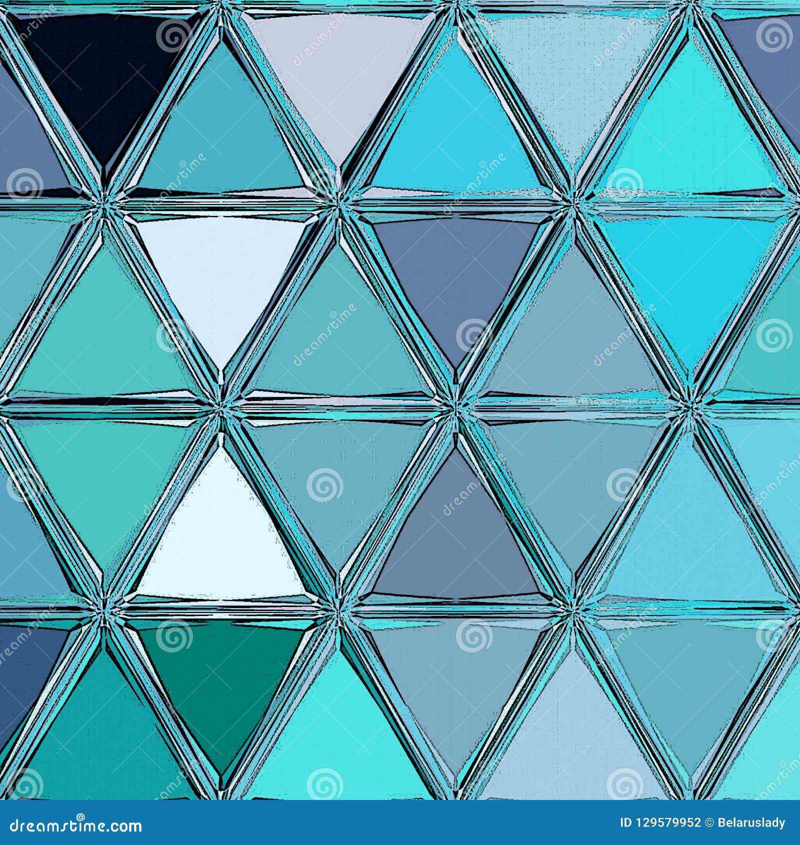 Pattern of Triangles in Turquoise and Blue Stock Illustration ...