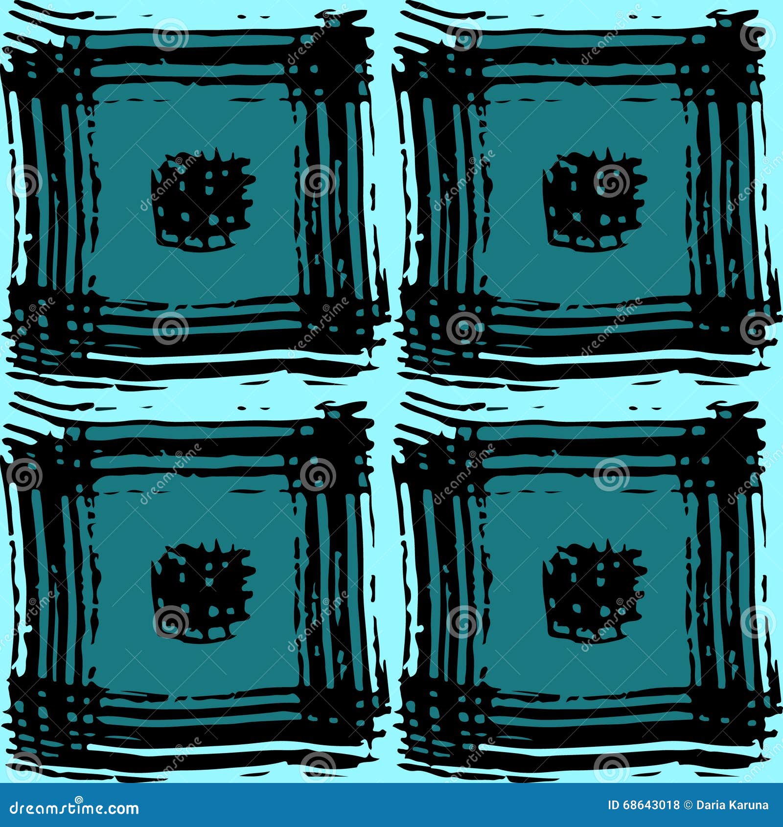 The Pattern of Turquoise Squares Stock Vector - Illustration of ...