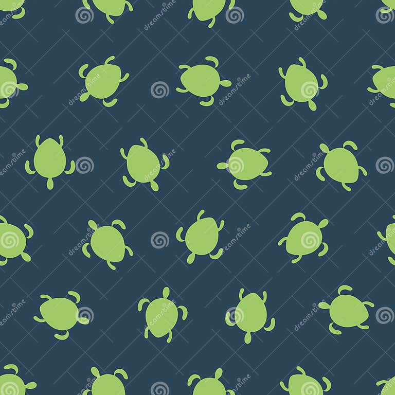 Simple Vector Illustration with Ability To Change. Pattern with Turtles ...