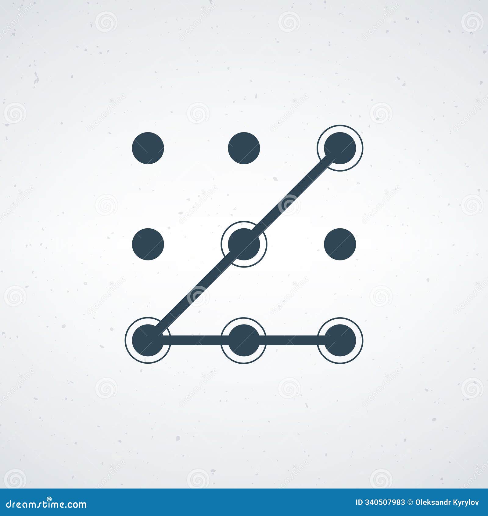 Pattern Unlock Icon Dotplot Password Illustration Vector Stock ...