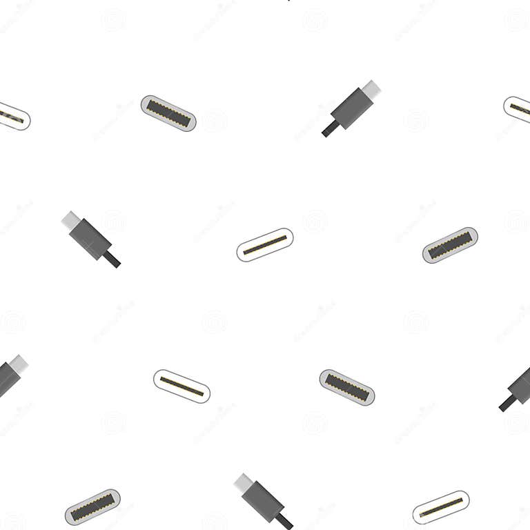Pattern of USB Socket. USB Sockets for Technical Devices and Electronic ...