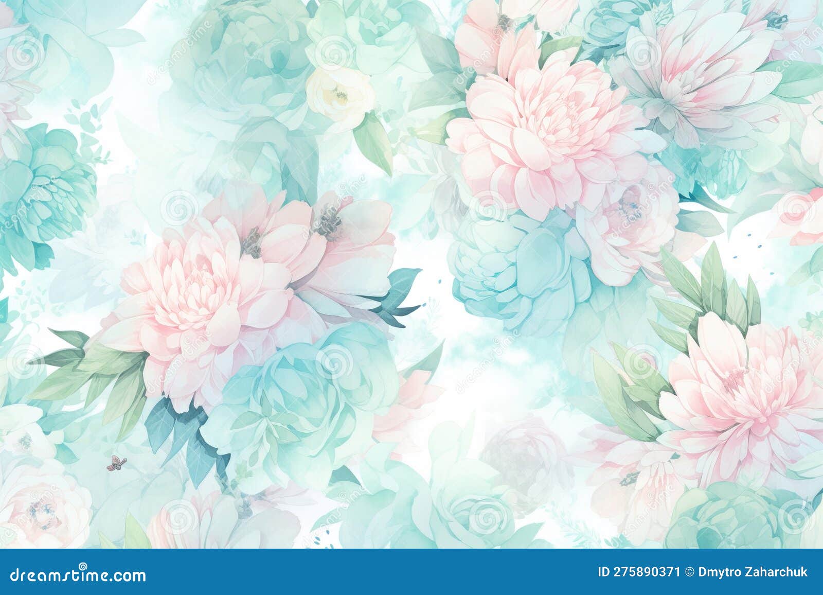 Pattern Using Watercolor Techniques, with a Dreamy and Ethereal Feel ...