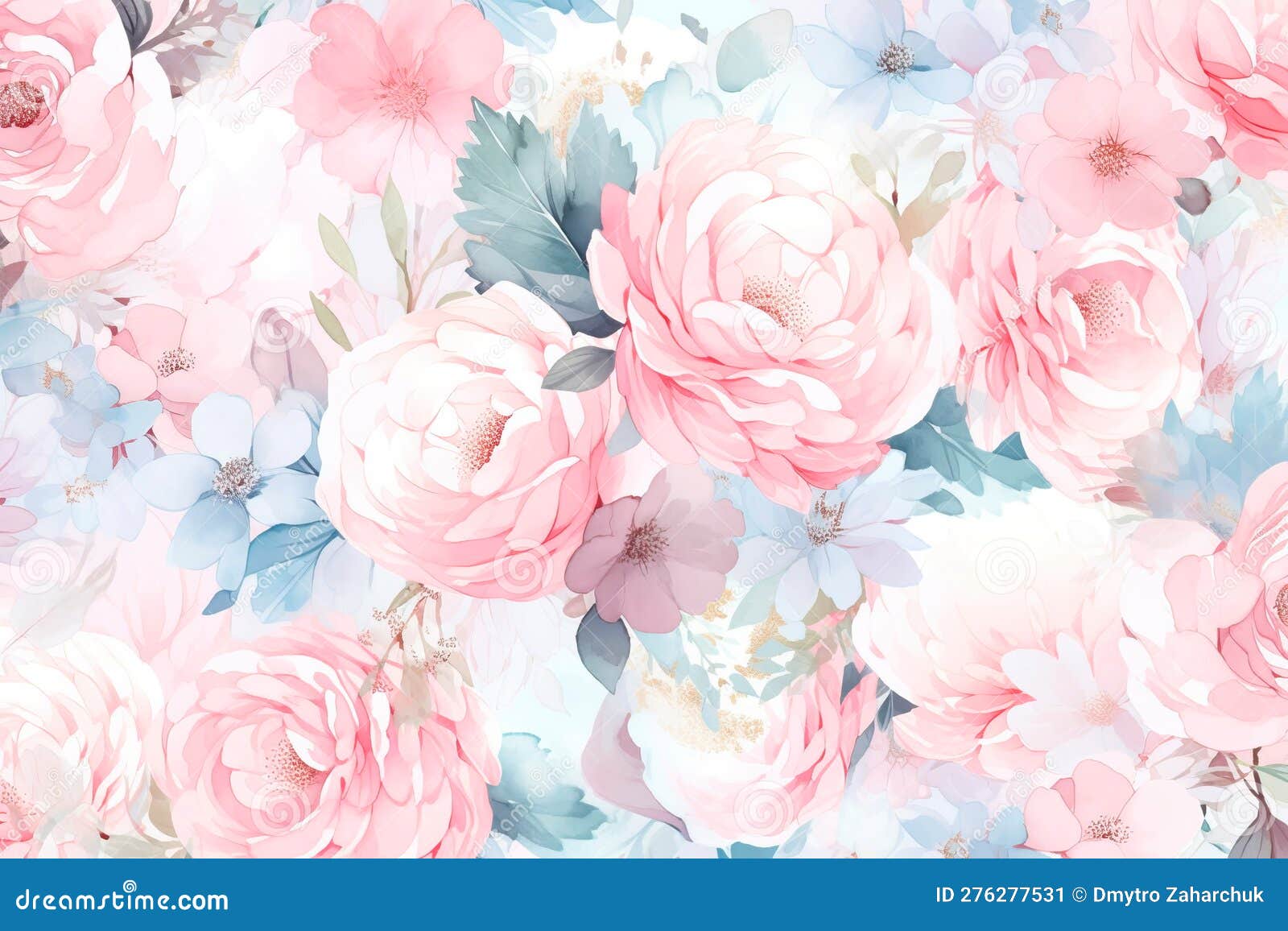 Pattern Using Watercolor Techniques, with a Dreamy and Ethereal Feel ...