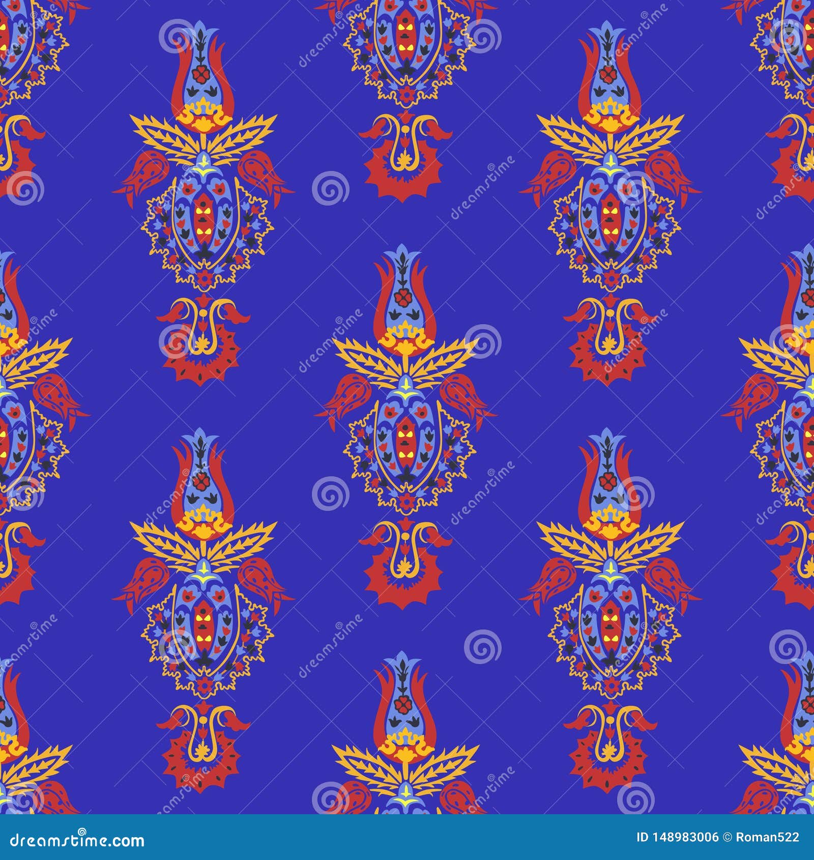 Pattern with Uzbek Ornament Stock Vector - Illustration of middle, asia ...