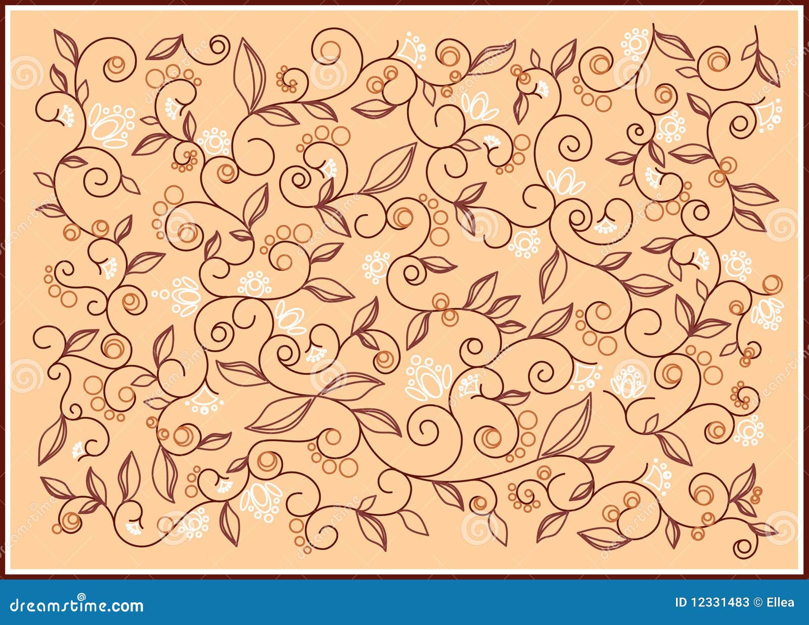 Pattern vanilla stock vector. Illustration of round, scroll - 12331483
