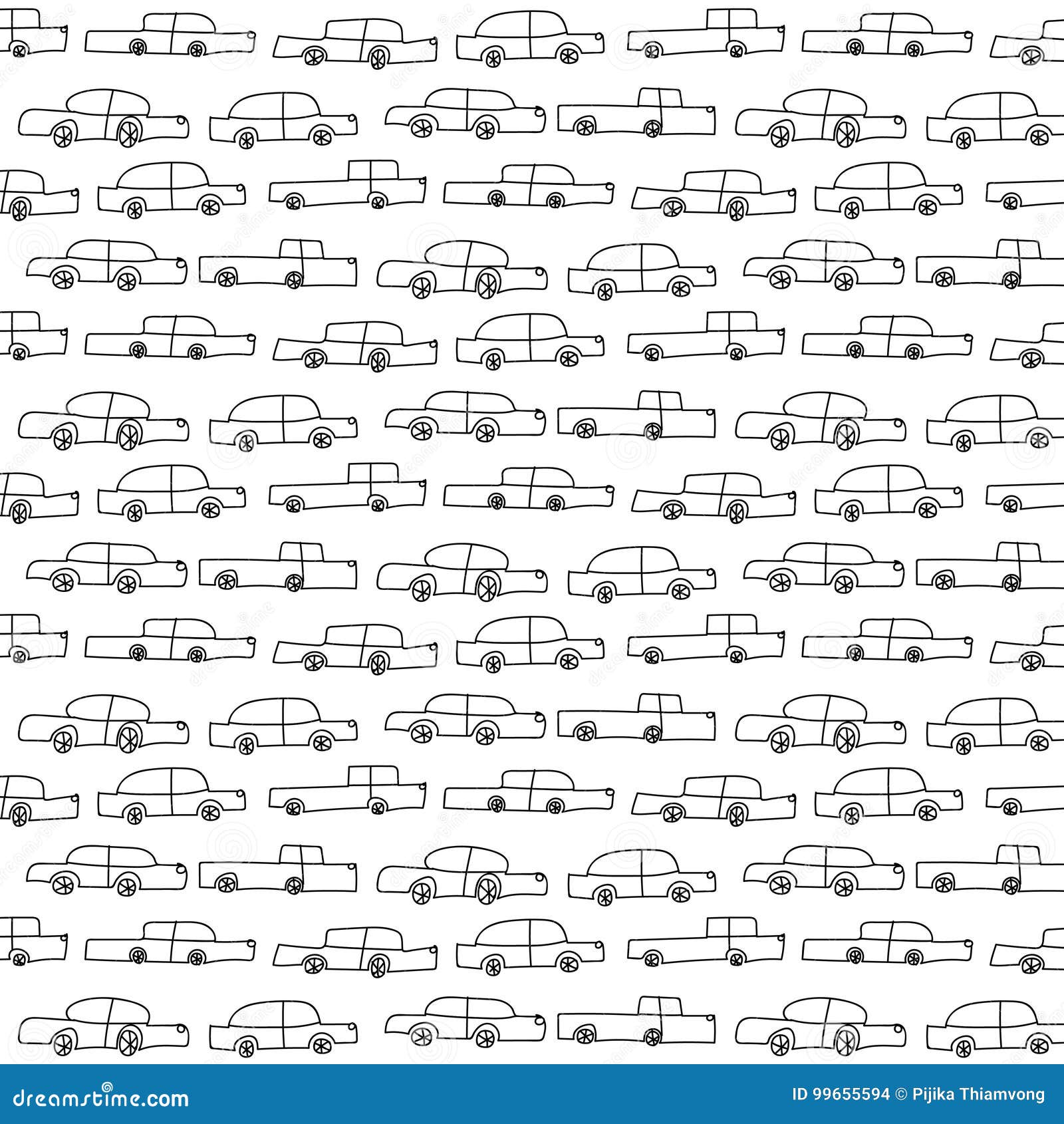 Pattern with vector cars. stock vector. Illustration of backdrop - 99655594