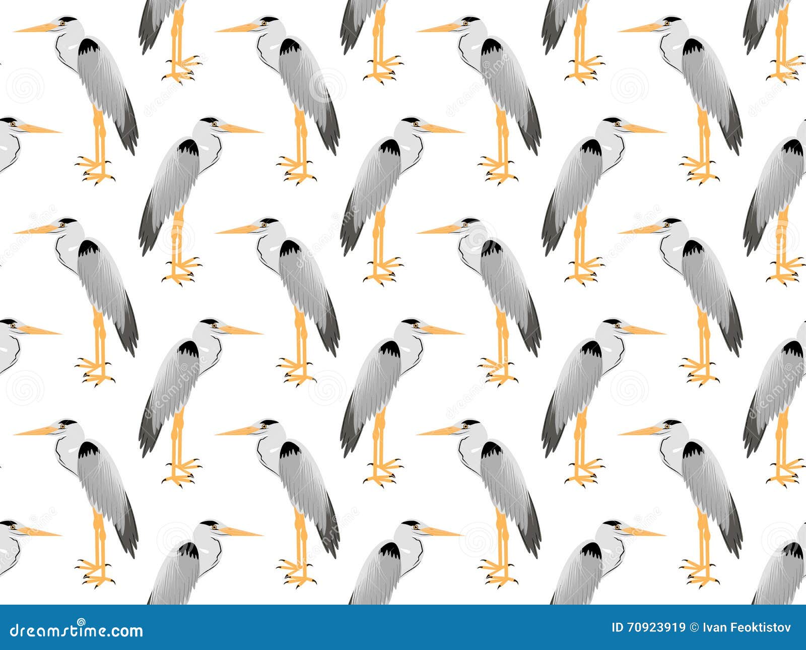 Pattern of vector Heron stock vector. Illustration of animal - 70923919