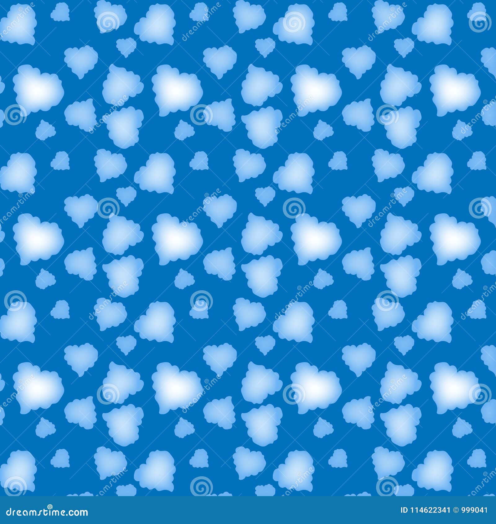 Pattern Vector Illustration White Heart Blue Eps10 Stock Vector ...