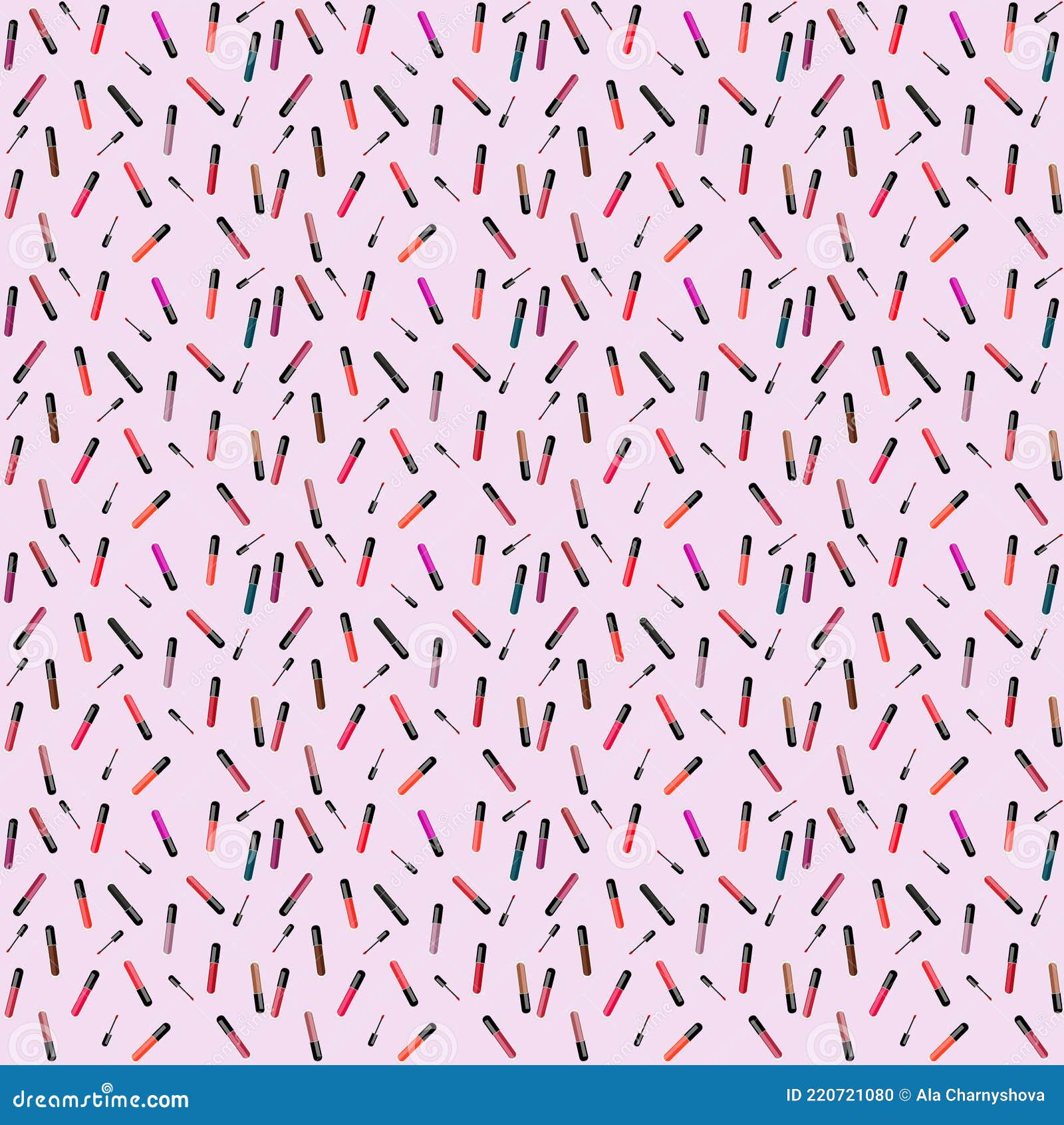 Pattern from Illustrations of Multi-colored Lip Gloss Stock Vector ...