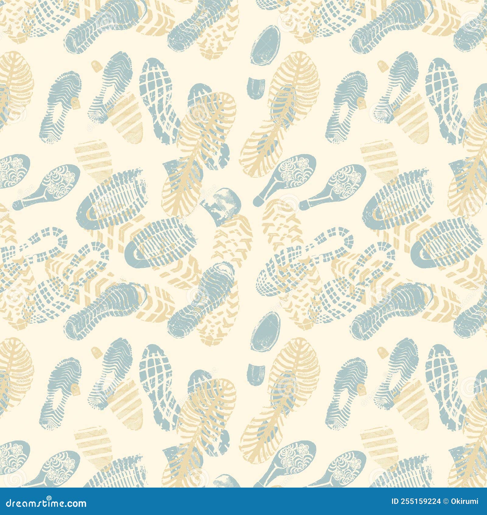 Pattern Vector Seamless Color Footprints Stock Vector - Illustration of ...