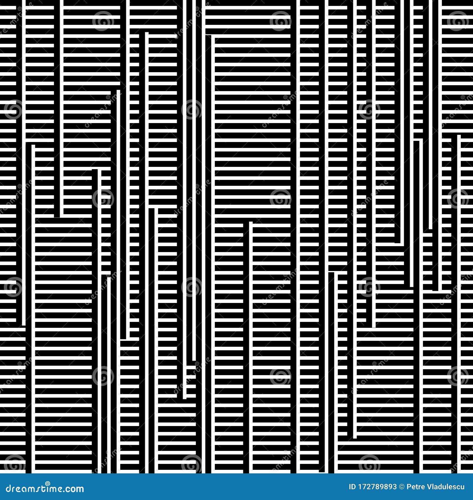 Pattern with Vertical and Horizontal Black Lines, Modern Stylish Image ...
