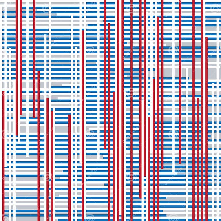 Pattern with Vertical Red Lines, Modern Stylish Image. Stock Vector ...