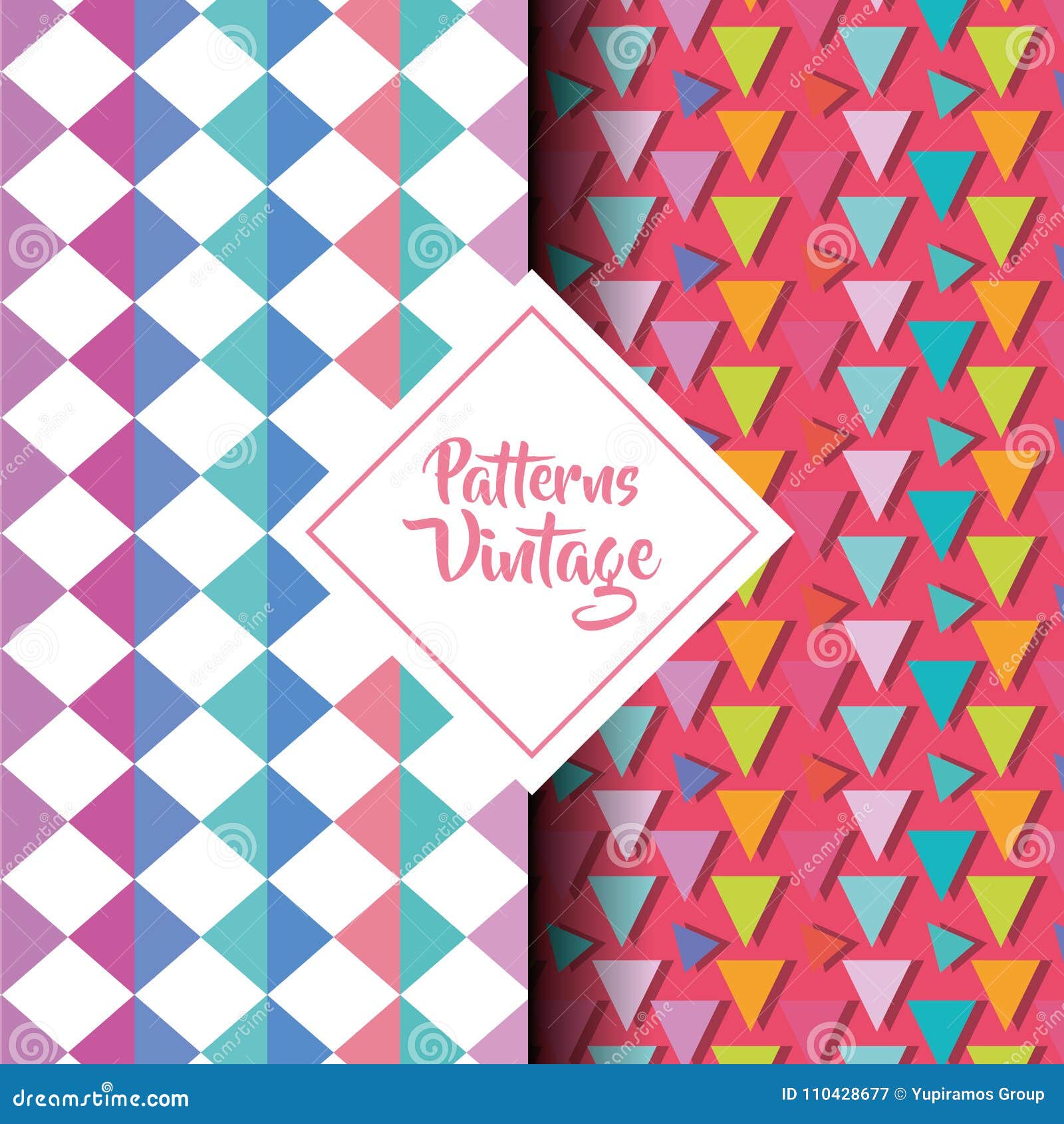 Pattern Vintage Geometric Texture Background Design Stock Vector ...