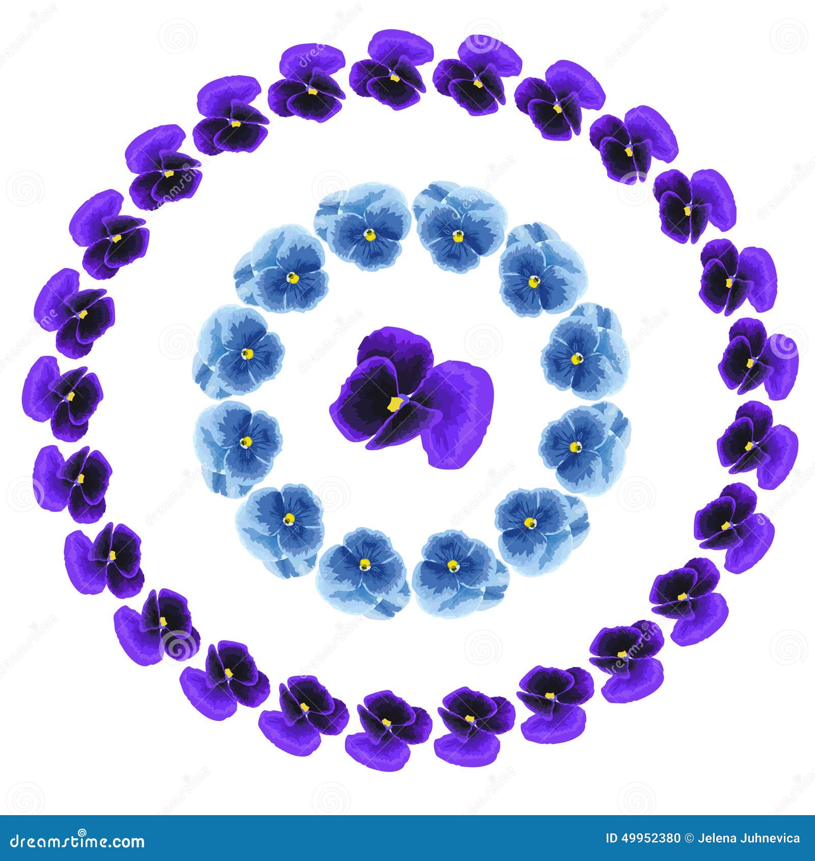 Pattern with violets stock illustration. Illustration of bloom - 49952380