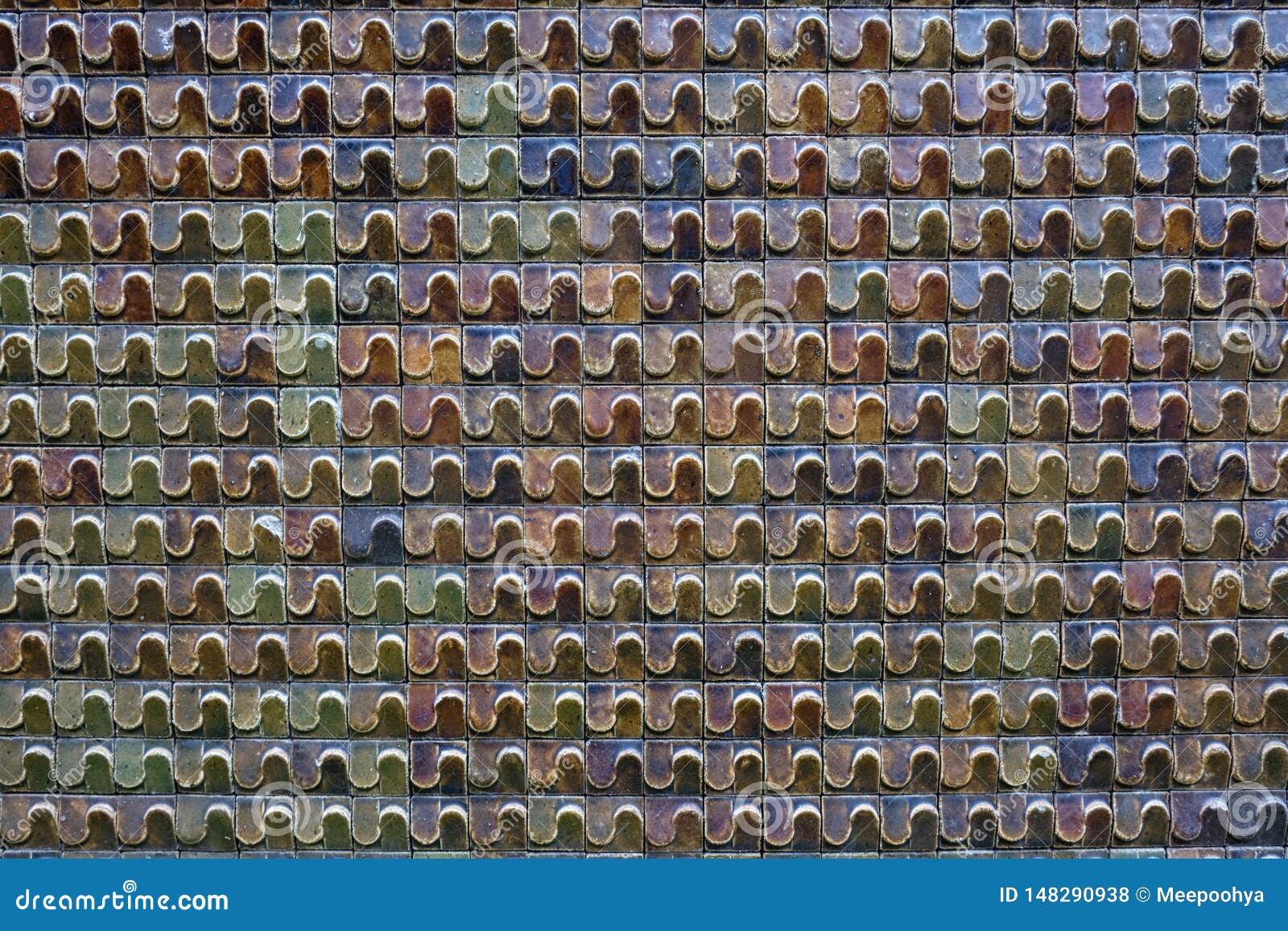 Pattern of the Wall Made of Small Tiles Stock Photo - Image of joints ...