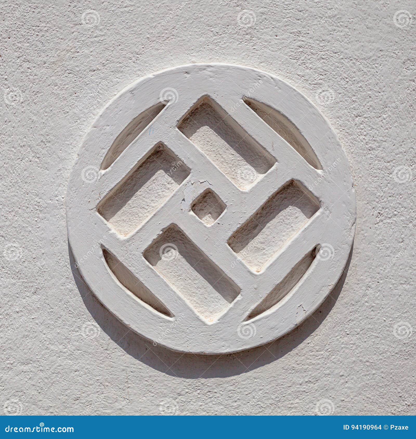 Pattern on the Wall in the Shape of a Swastika Stock Photo - Image of ...