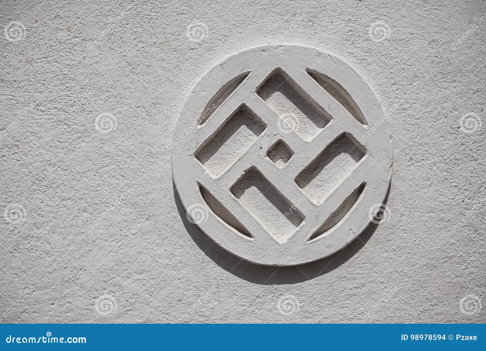 Pattern on the Wall in the Shape of a Swastika Stock Photo - Image of ...