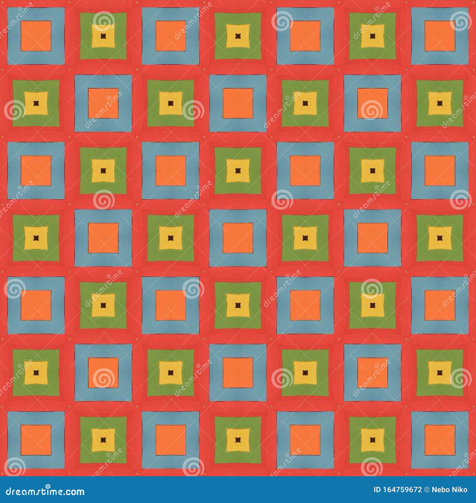 Pattern Wallpaper Background Red Blue Green Yellow Squares Stock ...