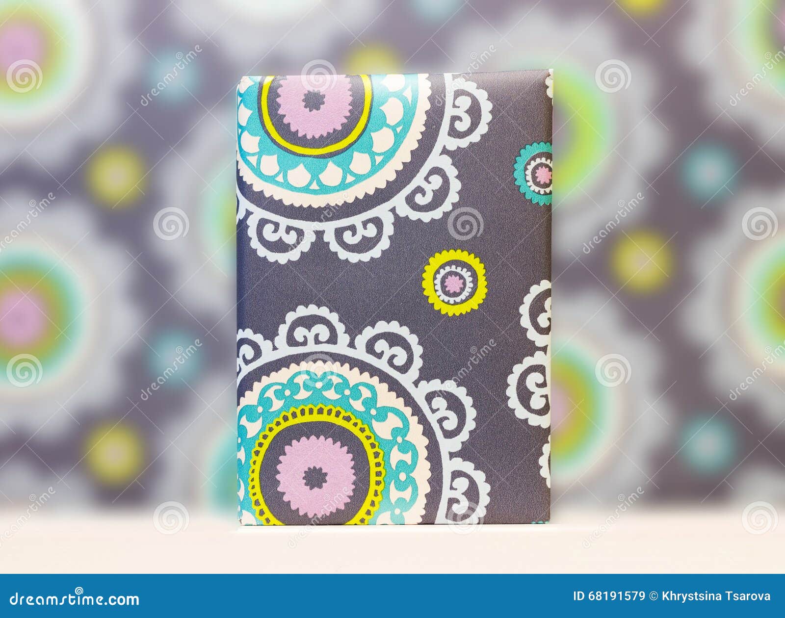 Pattern Wallpaper and a Book Stock Image - Image of dark, blue: 68191579