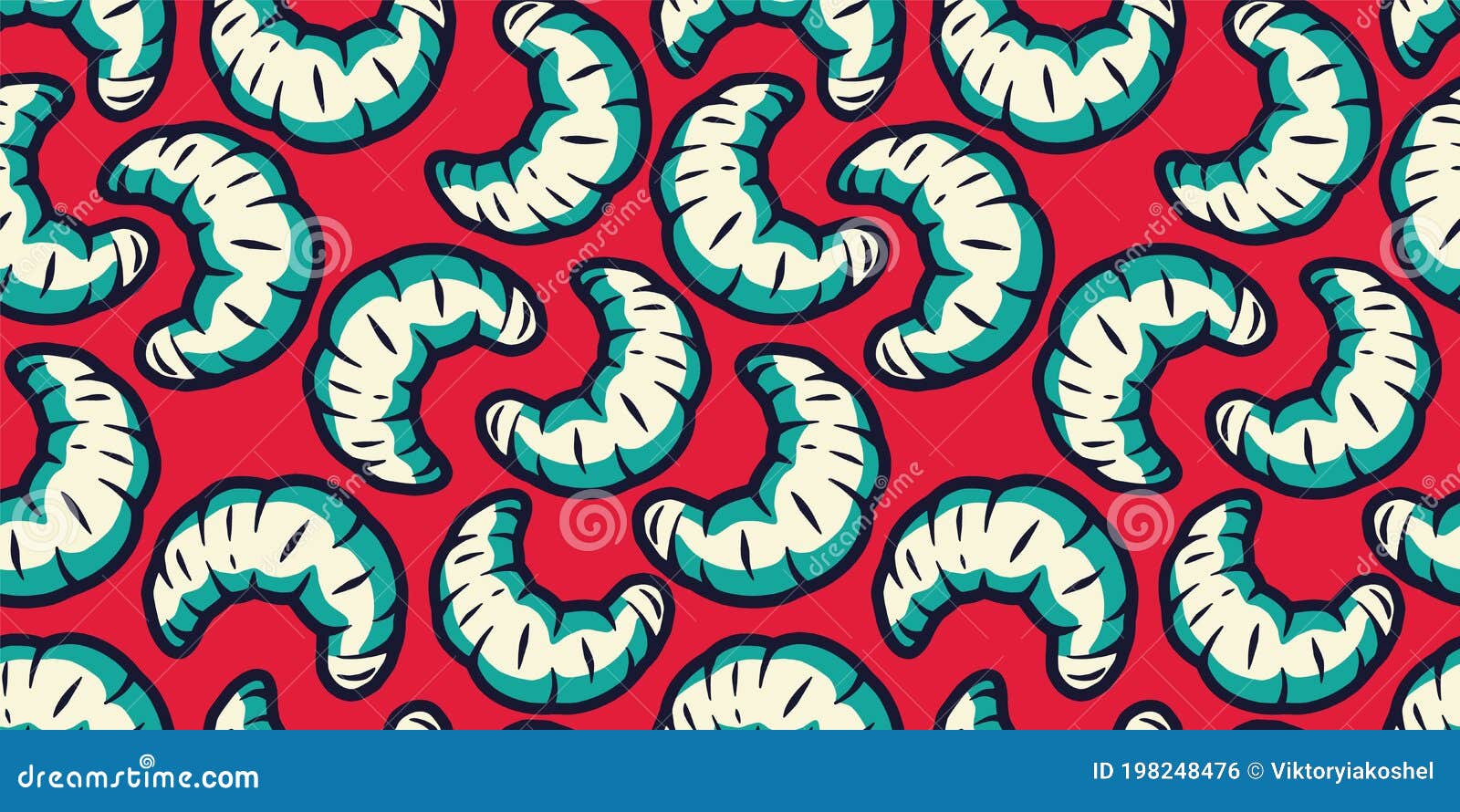 Pattern Wallpaper with Scary Maggots for Halloween Stock Vector ...
