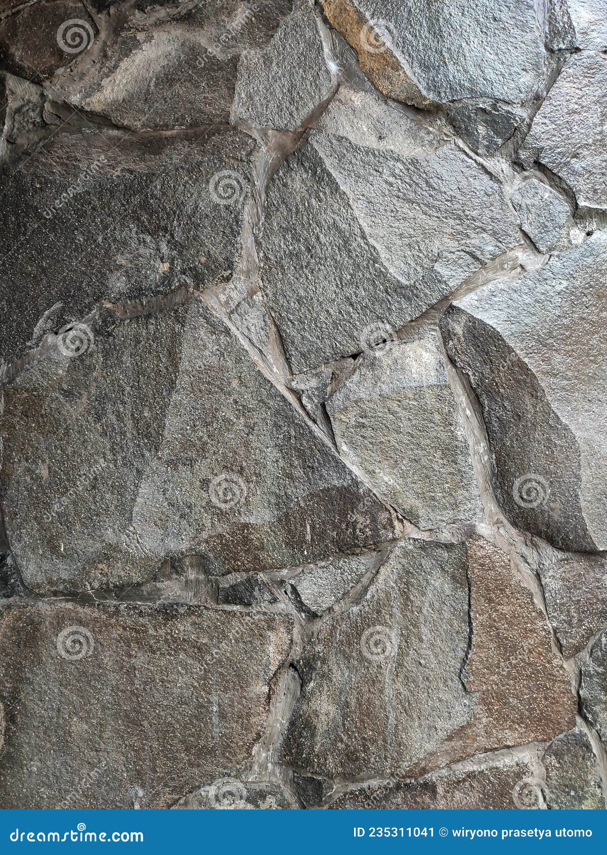 Pattern of Walls Made of Cemented Stone Fragments Stock Image - Image ...