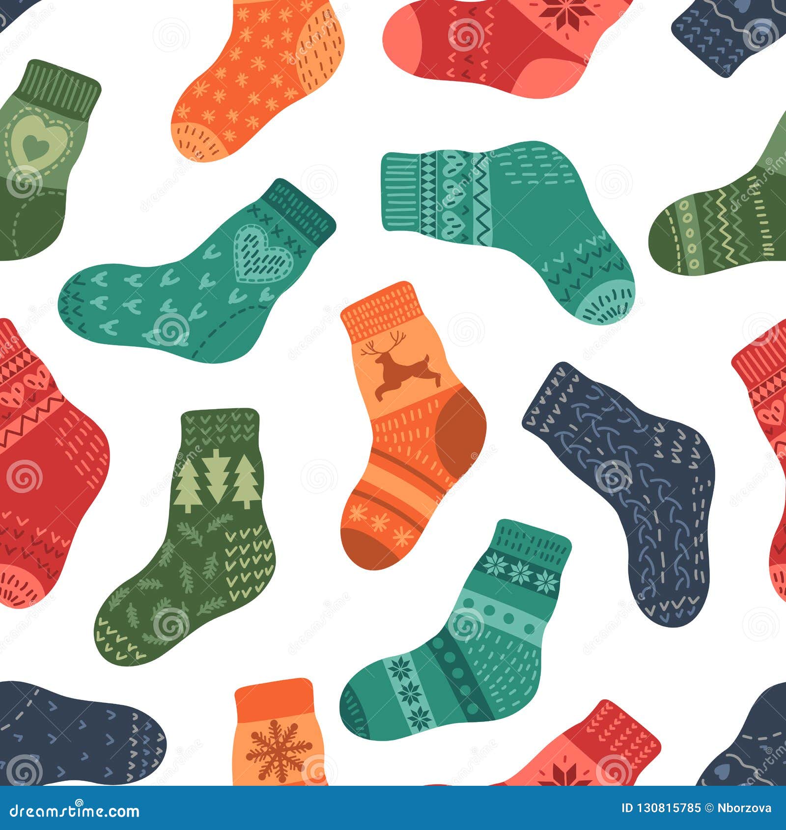 Pattern from warm socks. stock vector. Illustration of cute - 130815785