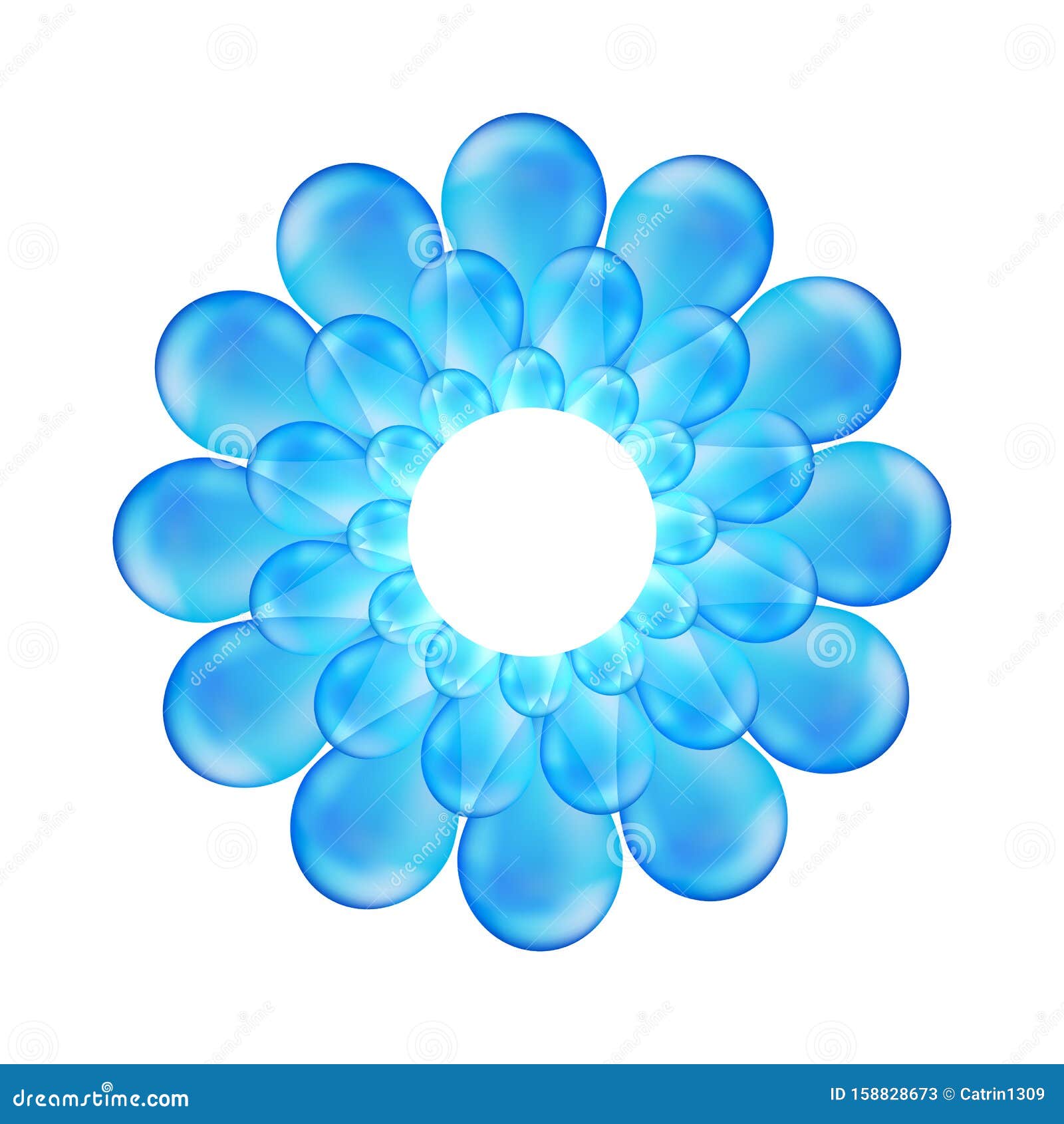 Pattern of Water Drops in Vector. 3d Realistic Vector Illustration ...