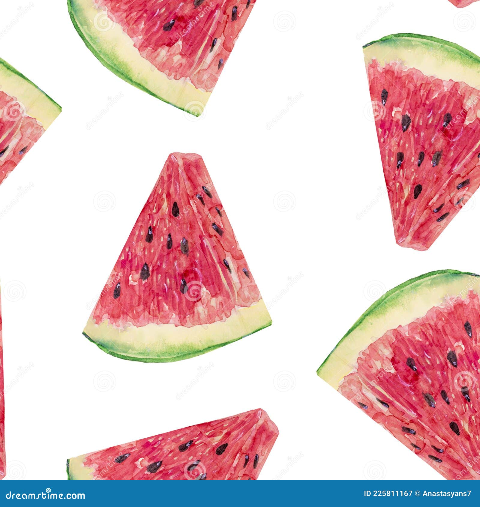 Watermelon slices pattern stock illustration. Illustration of slices ...