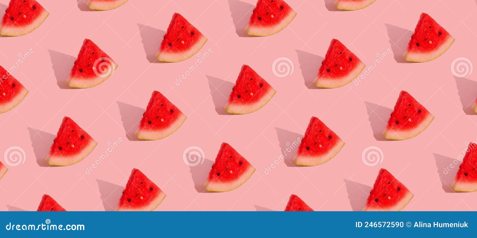 Pattern with Watermelon Slices Isolated on Pink.Abstract Summer ...