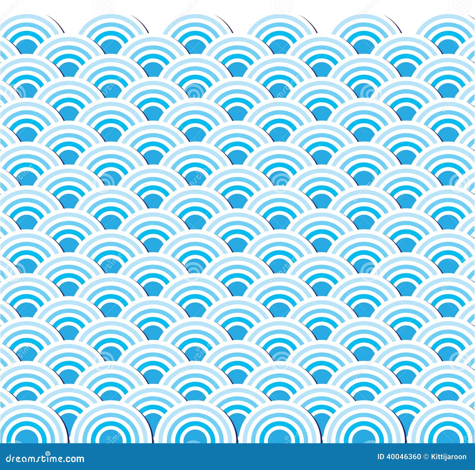 Pattern Wave of Sea Japanese Style Stock Vector - Illustration of ...