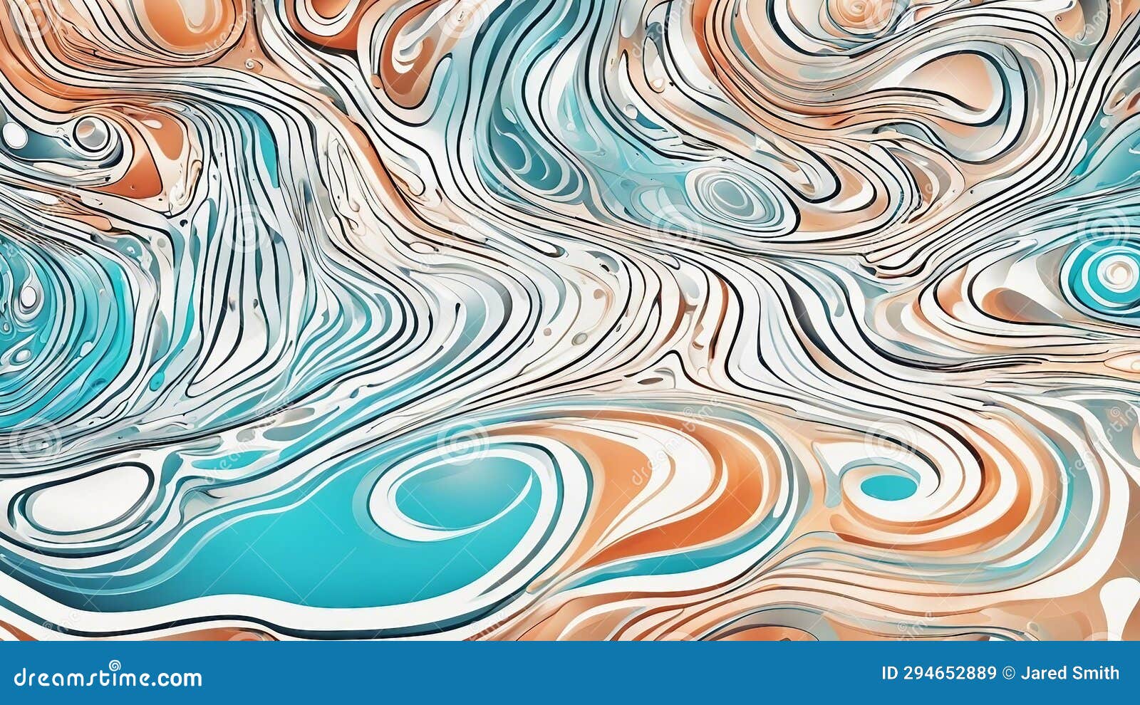 Pattern with Waves _A Water Drops Illustration, Showing the Reflection ...