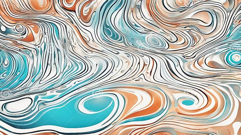 Pattern with Waves _A Water Drops Illustration, Showing the Reflection ...