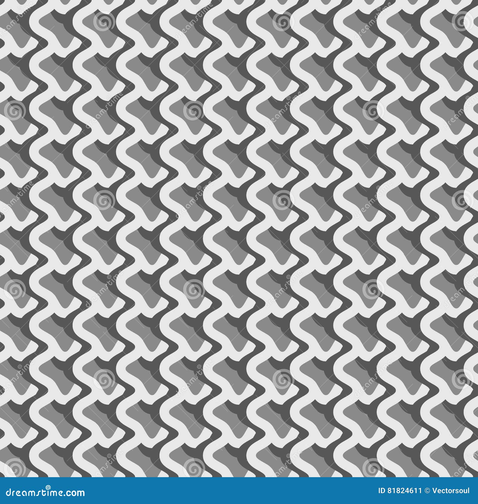 Pattern with Wavy, Billowy Intersecting Lines. Grid of Irregular Stock ...