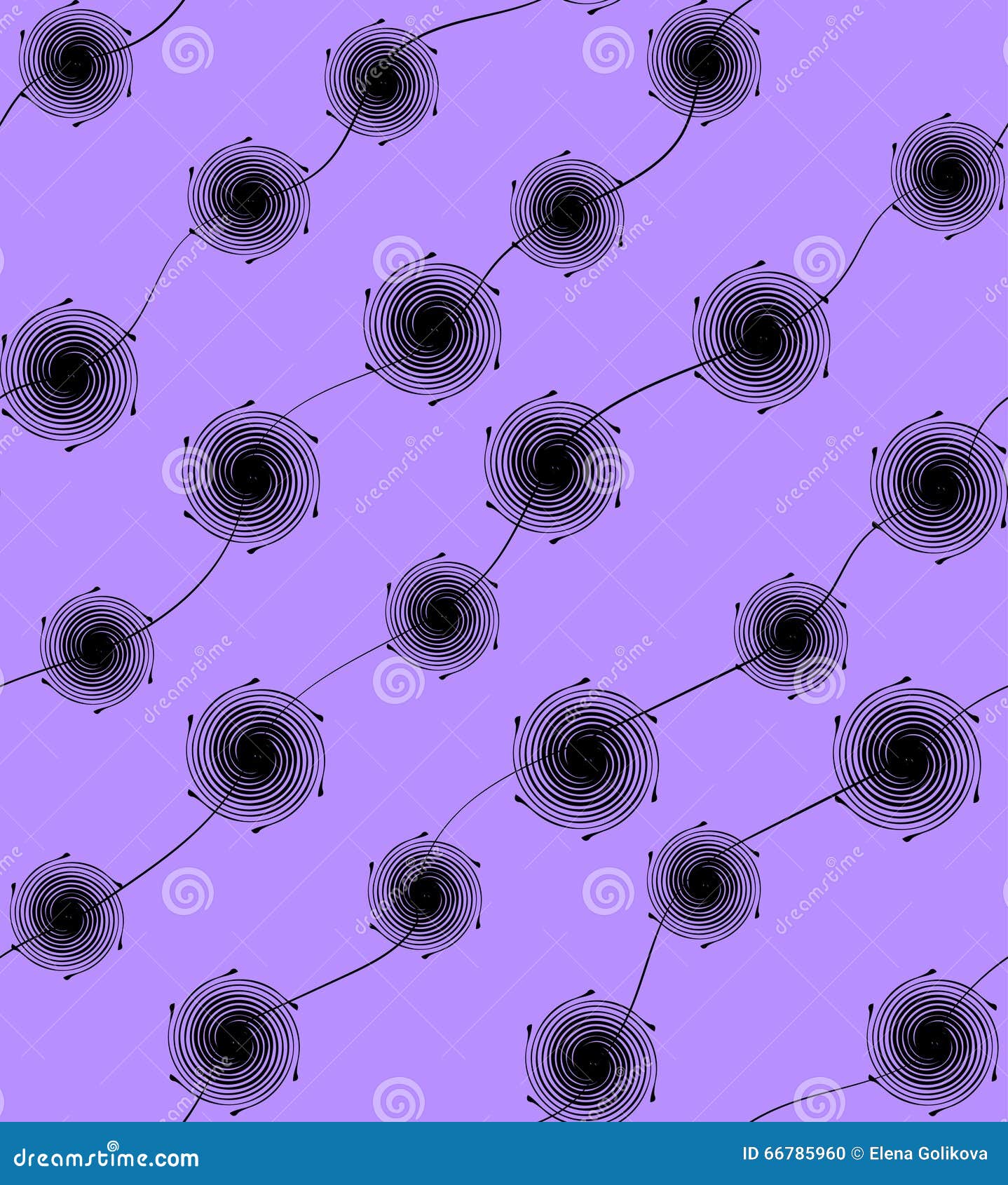 A Pattern of Wavy Lines with Black Balls Stock Vector - Illustration of ...
