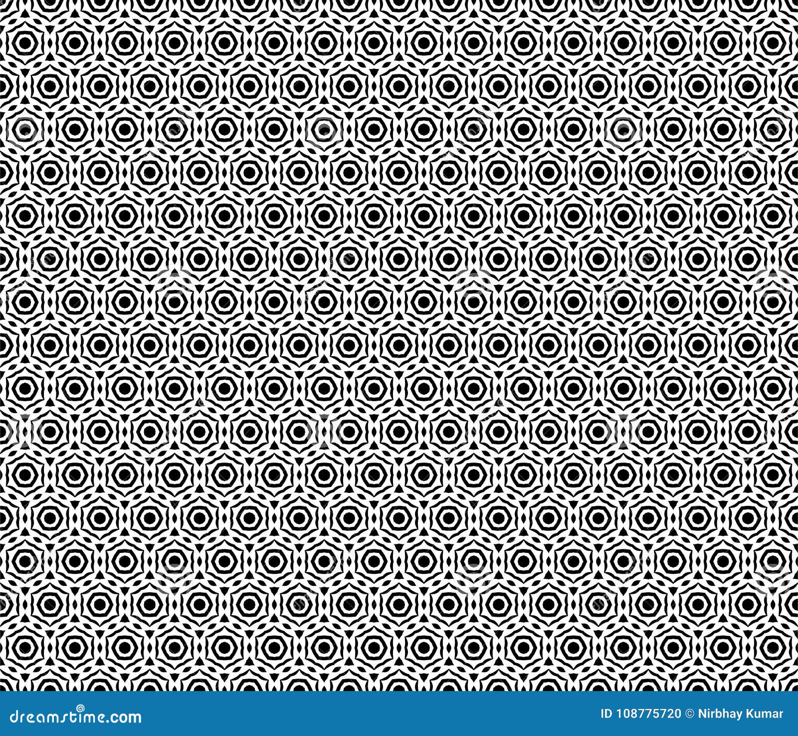 Abstract Geometric Dot and Curve Seamless Pattern Design Stock Vector ...