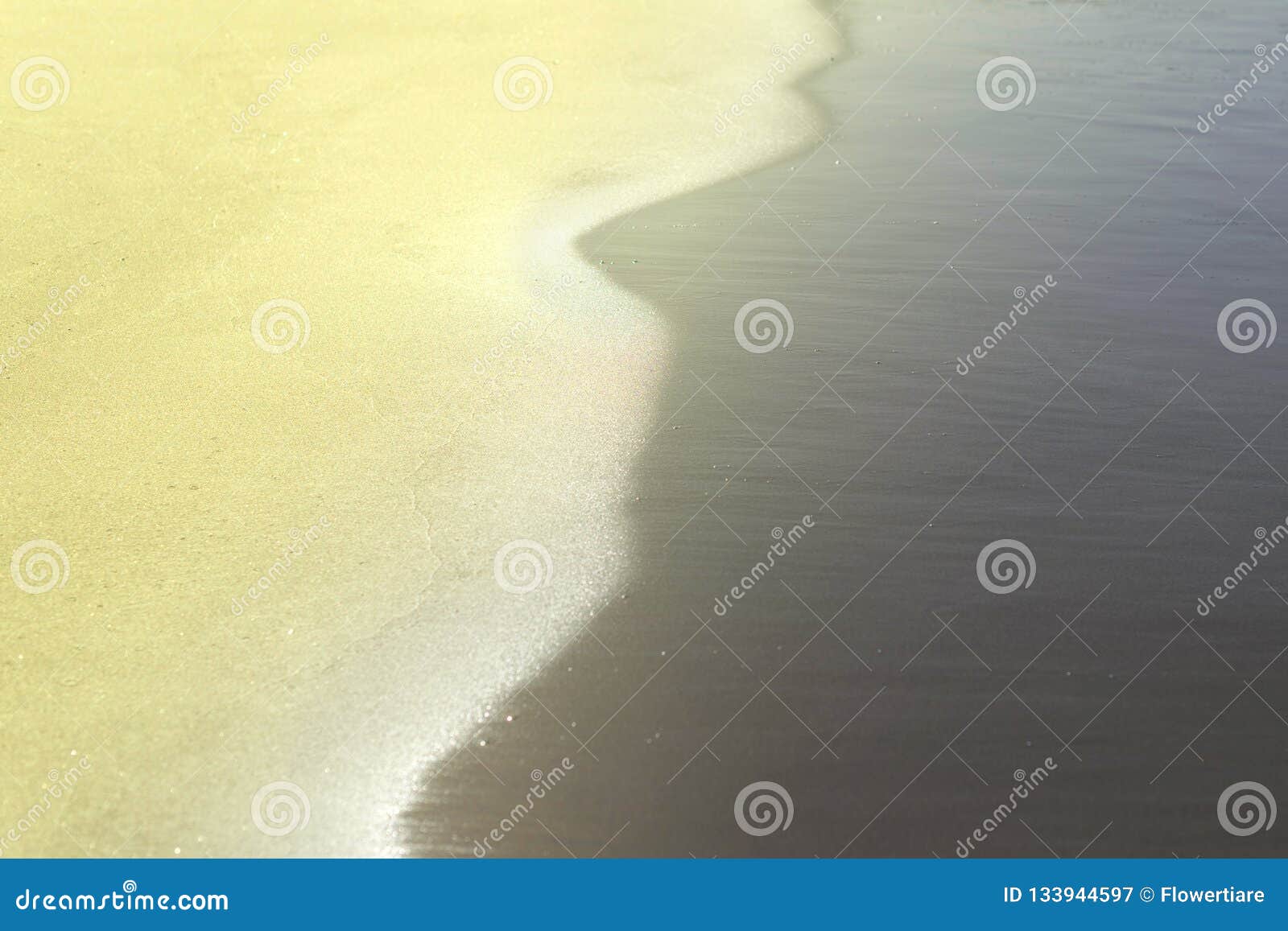 Pattern of Wet and Dry Sand on Sandy Beach. Stock Image - Image of sand ...