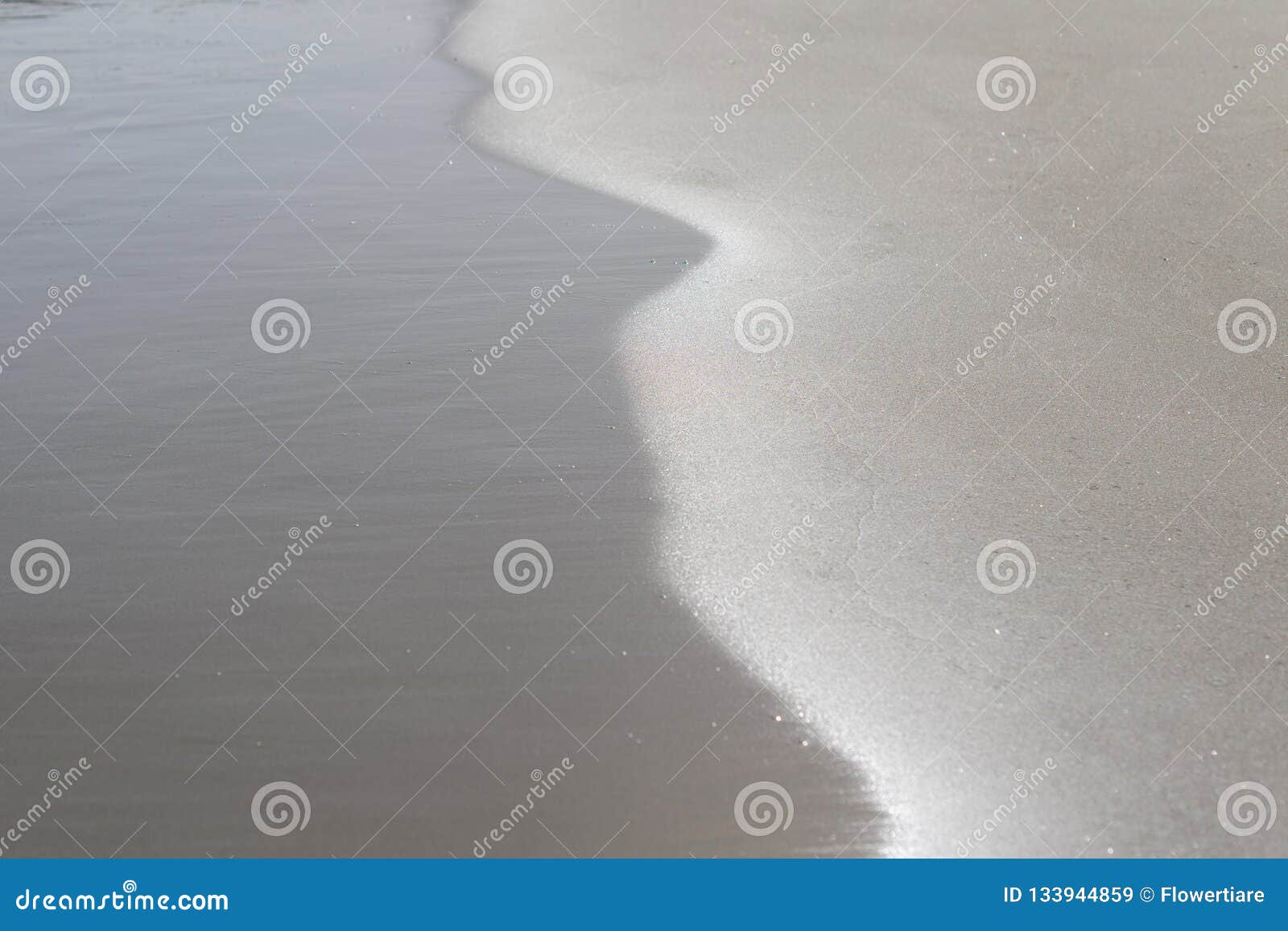Pattern of Wet and Dry Sand on Sandy Beach. Stock Image - Image of ...