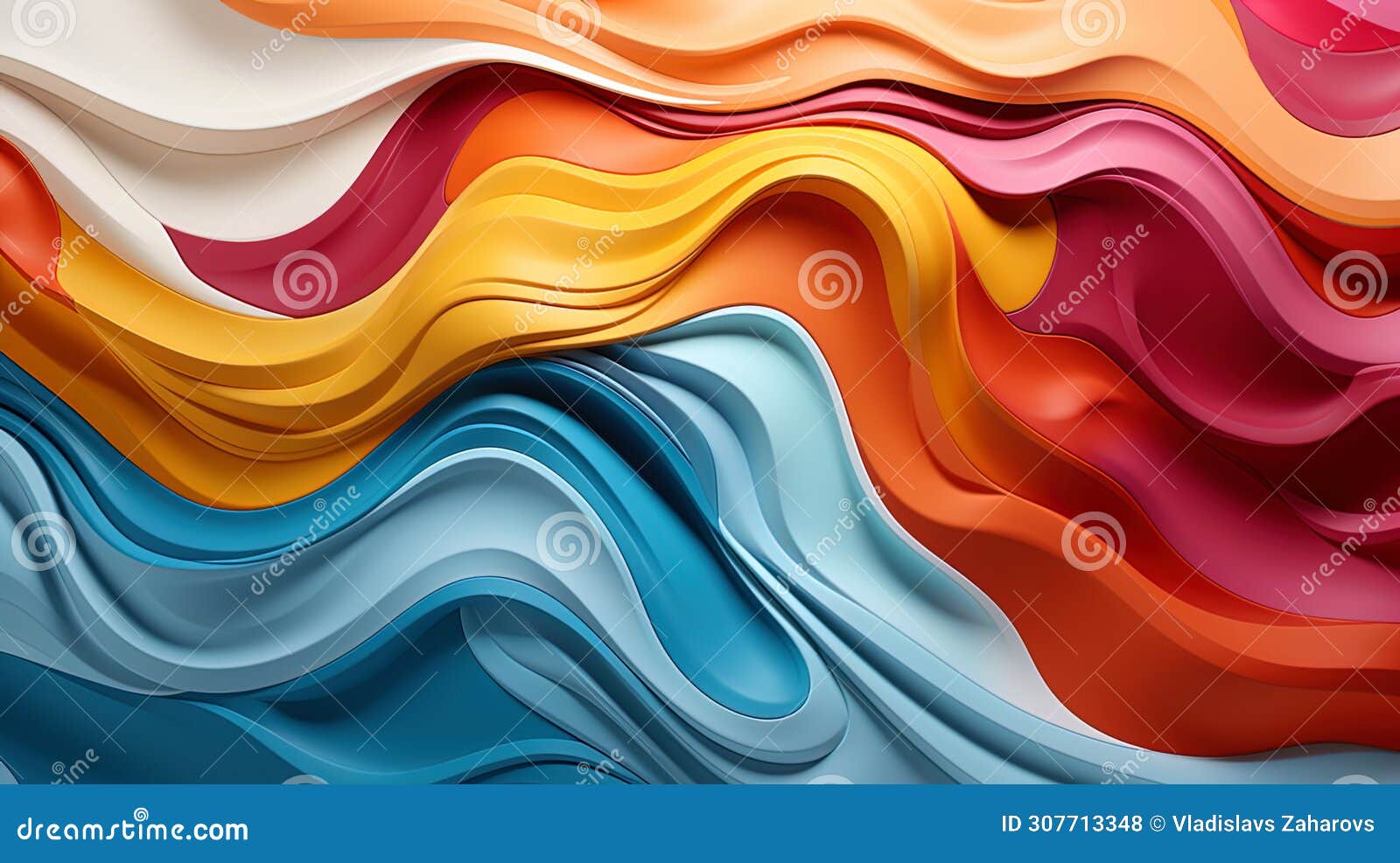 A Pattern in Which Creative Forms and Colors Create the Impression of ...